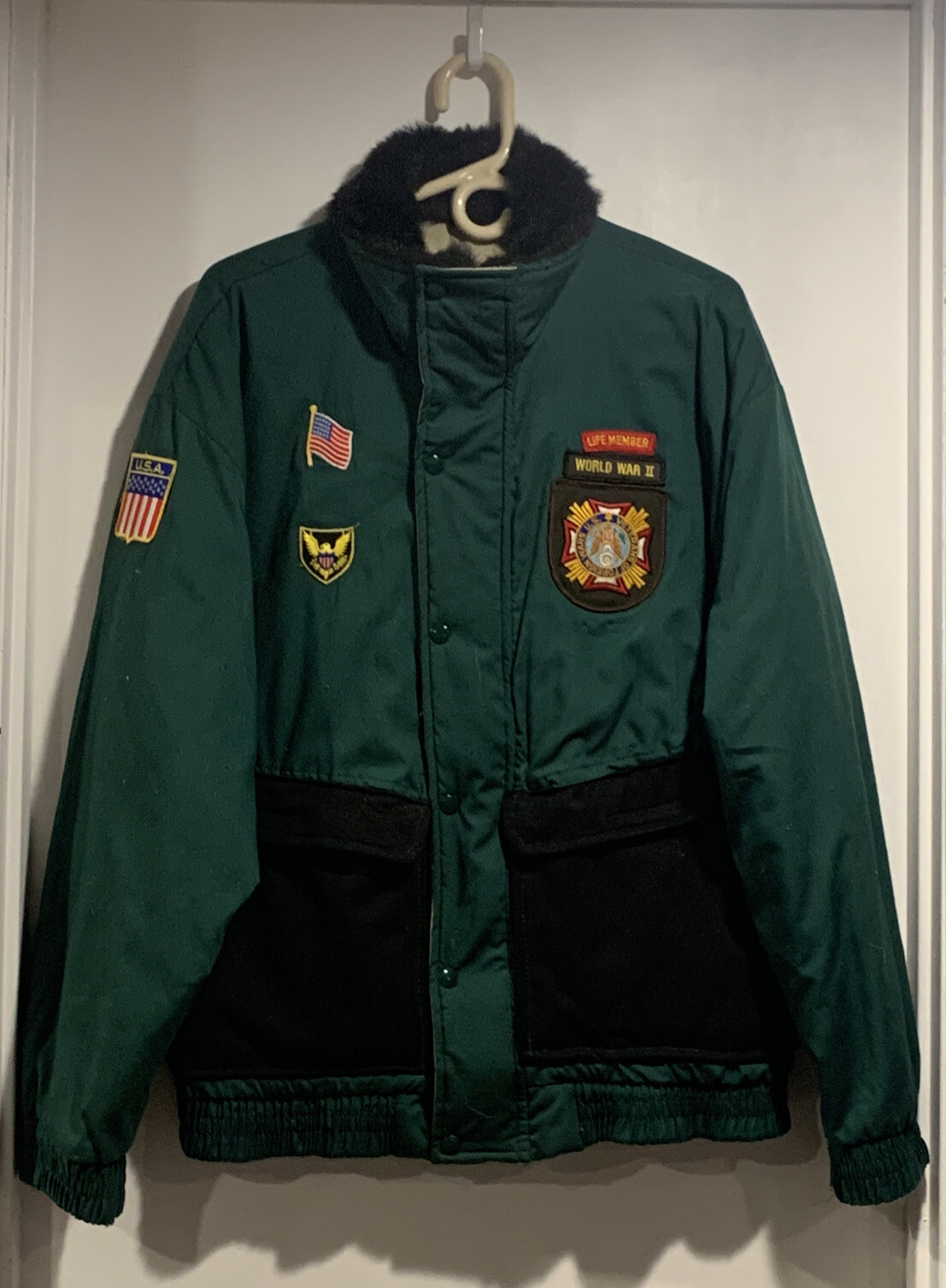World War 2 WWII Life Member Jacket VFW POST 134 Dearborn, MI - Size ...