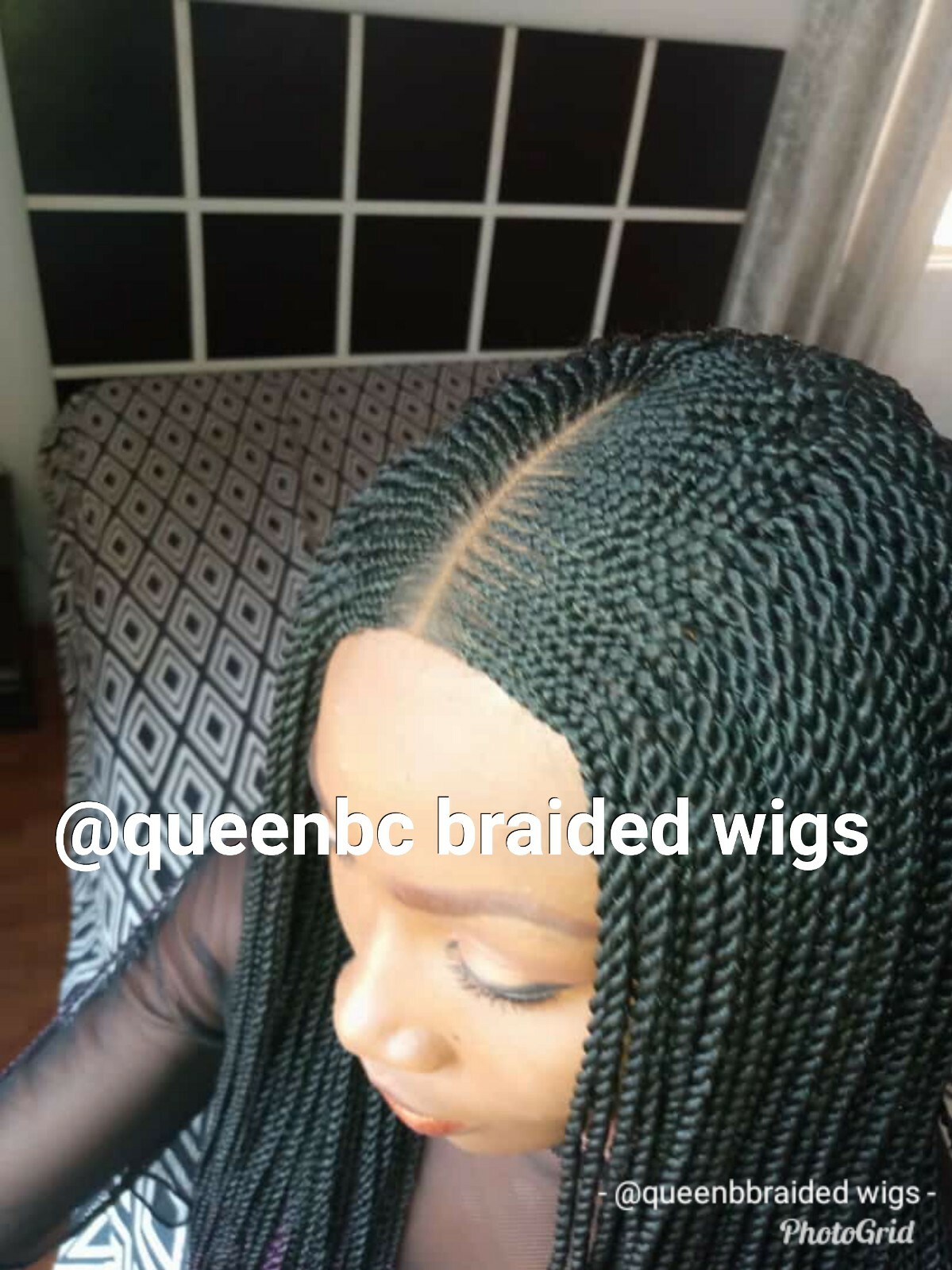 Braided Wig:Center part braids cornrows. Cornrow wig. | eBay