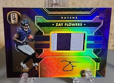 2023 panini gold standard Zay Flowers Rookie Patch Auto RPA 03/24 🔥 | eBay