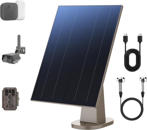 8W Solar Panel for Trail Camera with Build-in 44.4Wh Rechargeable ...