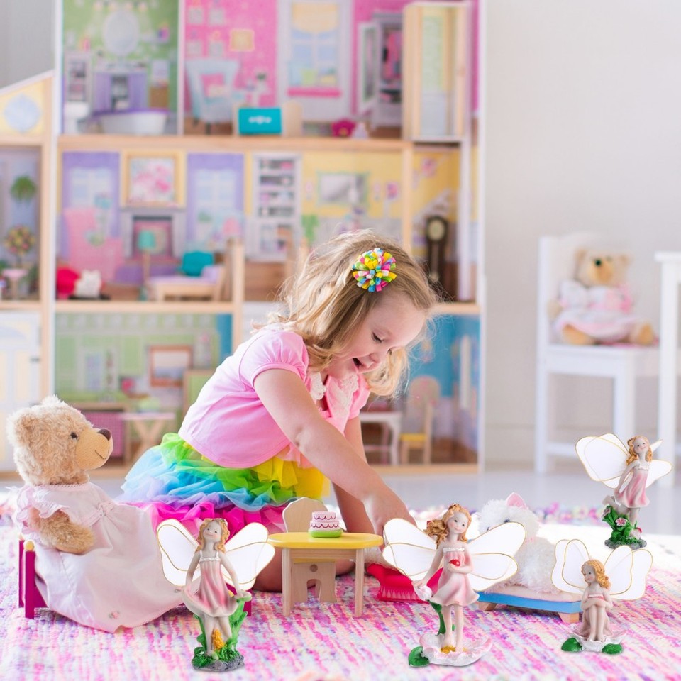 4pcs Miniature Flowers Fairy Garden Landscape Decoration Mini Fairies ...