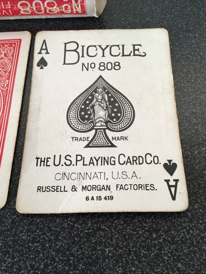 Bicycle Antique Playing Cards 52/52 USPCC R&M Fact Rare Cupid Poker ...
