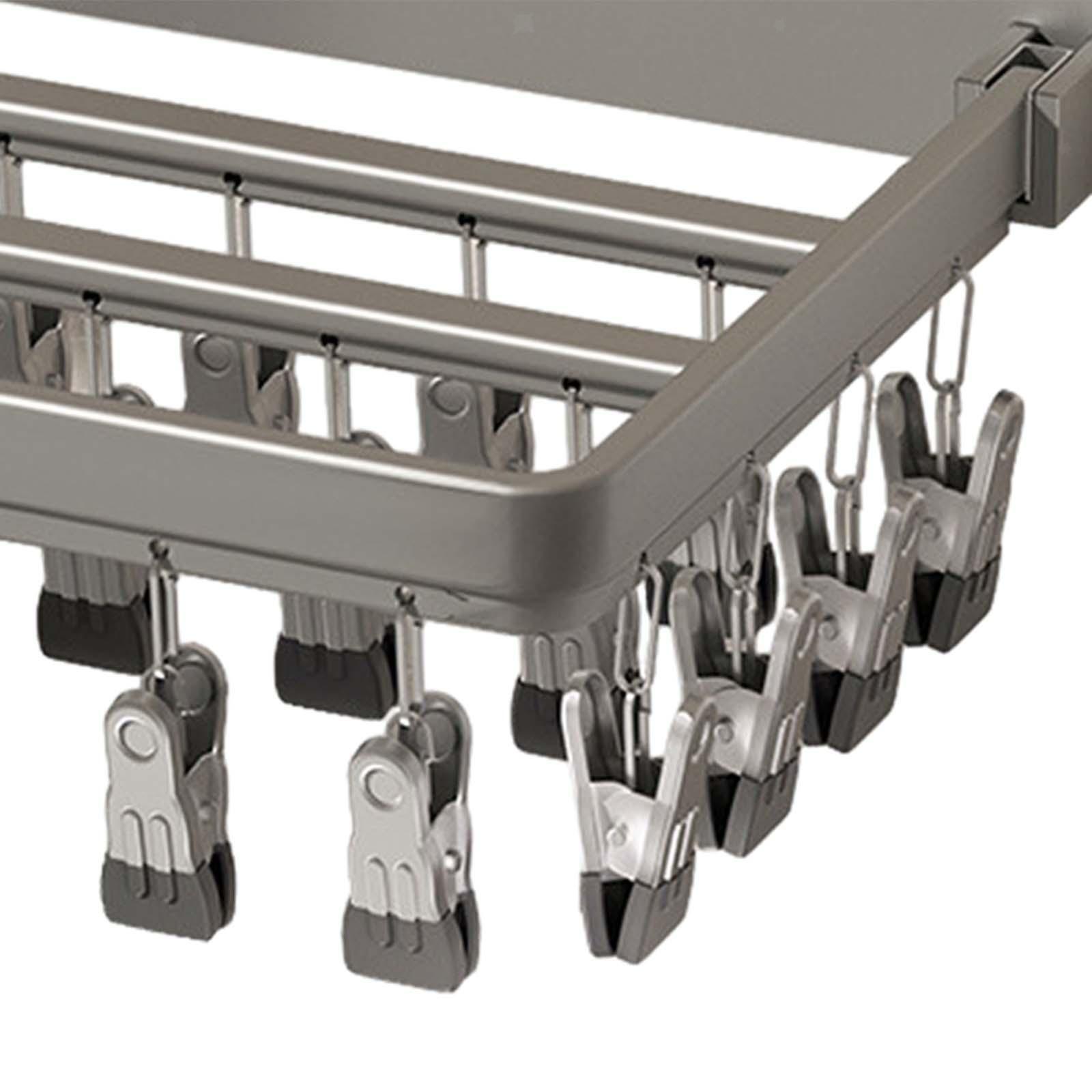 Wall Mounted Sock Hanger Multiple Clips Clothes Hanger for Hats Socks ...