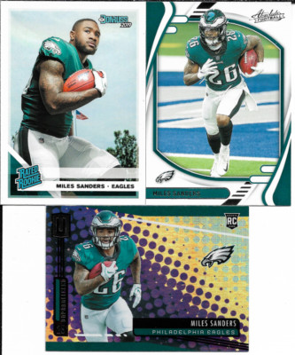 Miles Sanders 3 Card Lot with Unparalleled & Donruss Rated Rookie NM | eBay