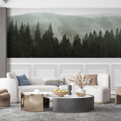 Wall26 - 66"x96" - Self-Adhesive Misty Forest Wall Mural Wallpaper | eBay