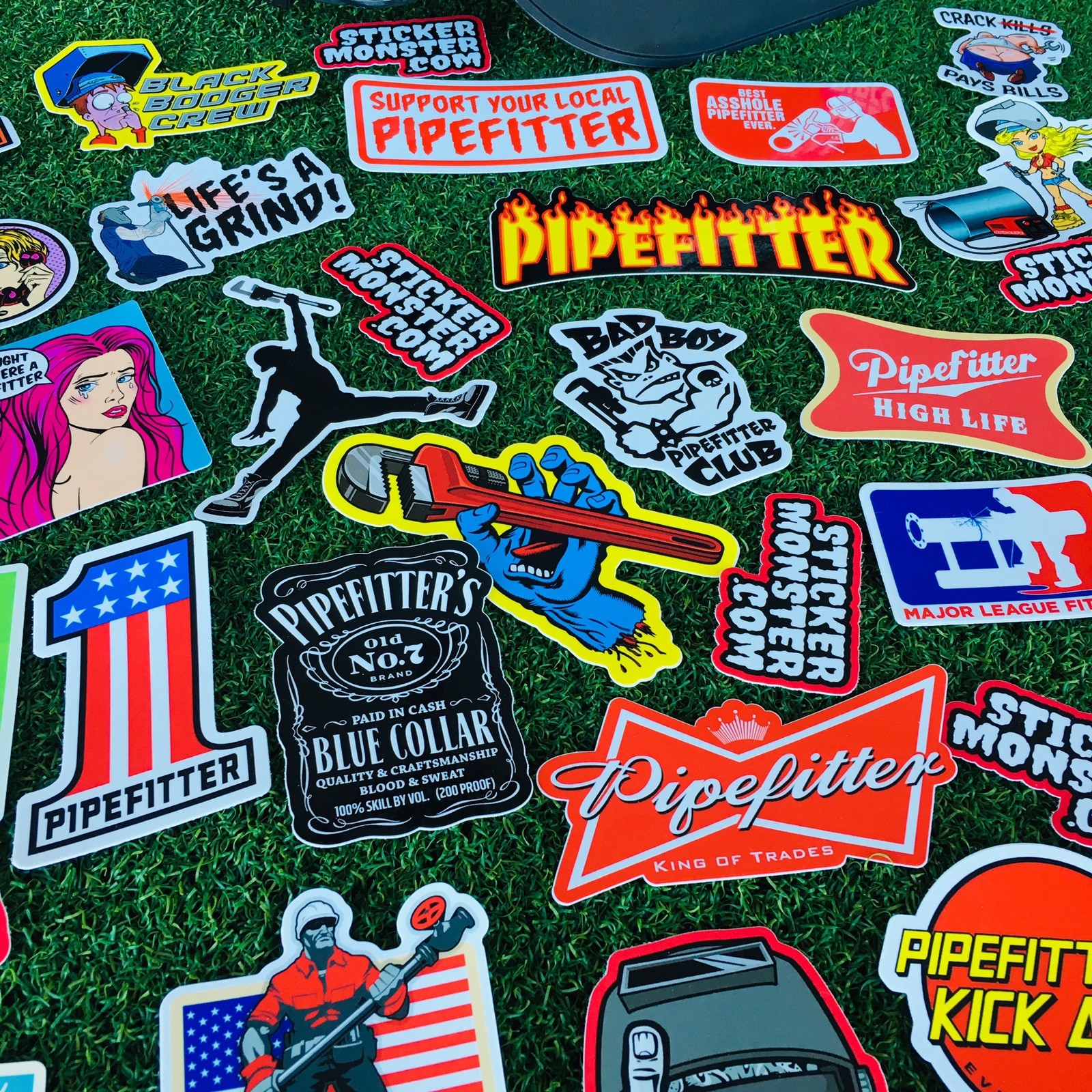 Pipefitter Hard Hat Stickers