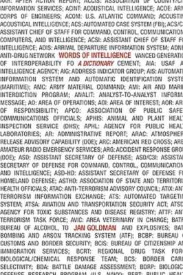 Words of Intelligence: A Dictionary by Jan Goldman: Used 9780810856417 ...