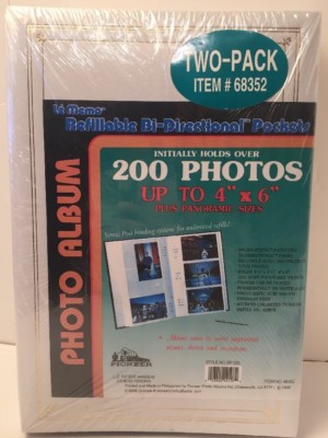 Pioneer Le Memo Bi-Directional Photo Album 200 Photos 4" x 6" (2 Pack ...