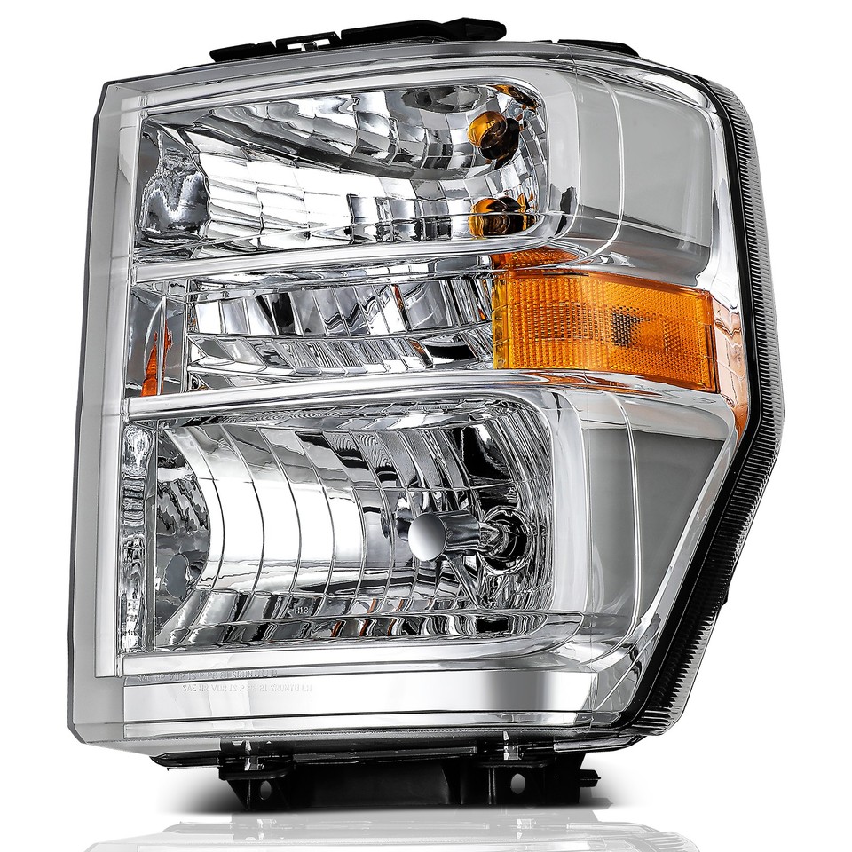 For 2008-2021 Ford E150-E450 F650 F750 Truck Aero Chrome Headlight Set ...