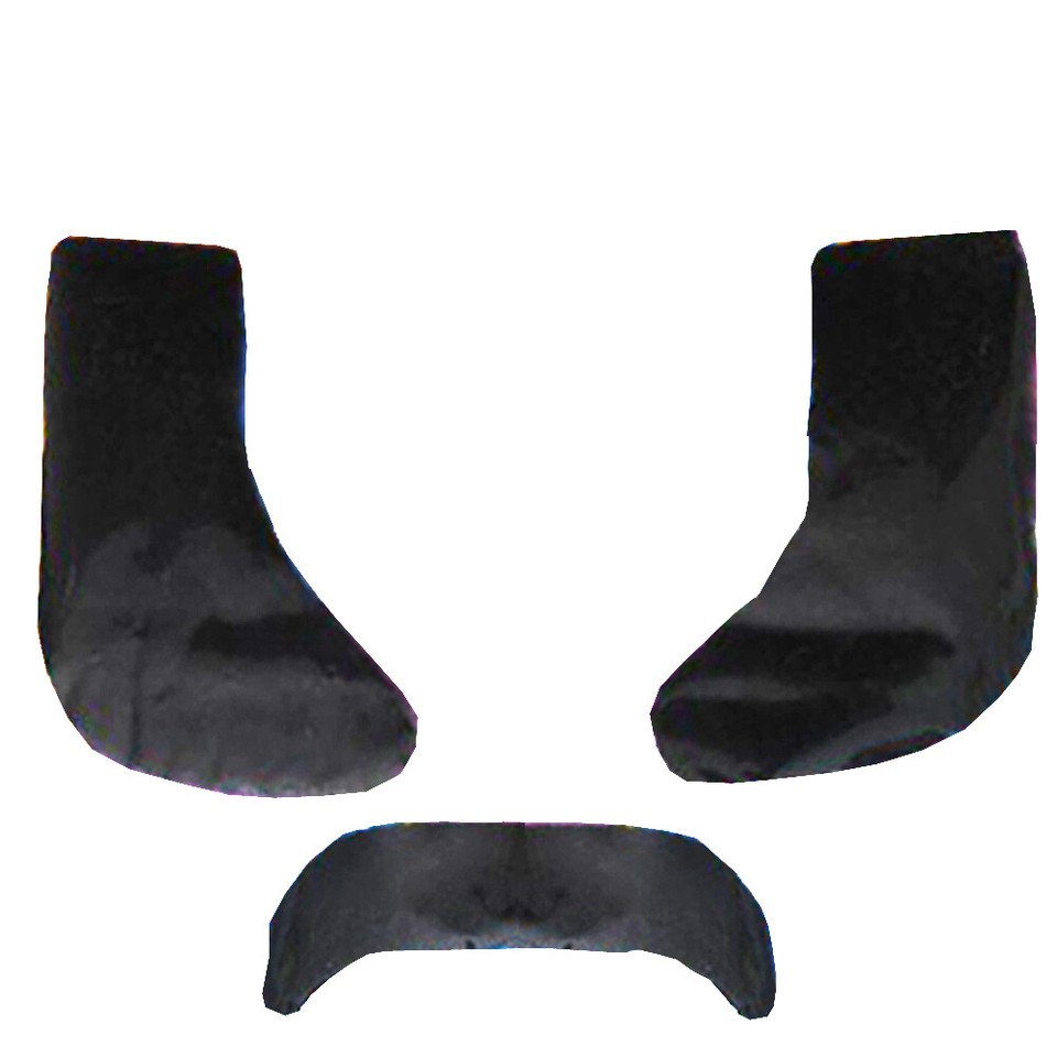 Black Fake Hair Facial Lamb Chop Sideburns & Mustache Costume Accessory ...