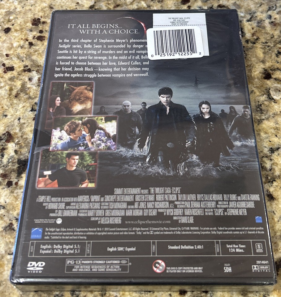 The Twilight Saga: Eclipse - DVD, 2010 - Single Disc Edition NEW SEALED ...