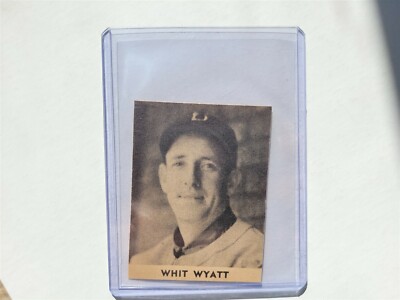 Whitlow Whit Wyatt 1943 Baseball Oddball Cut Out Panel Dodgers | eBay