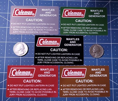 Coleman Sticker For Metal Case. RED, BROWN, SILVER, RED, BLACK (1pc ...