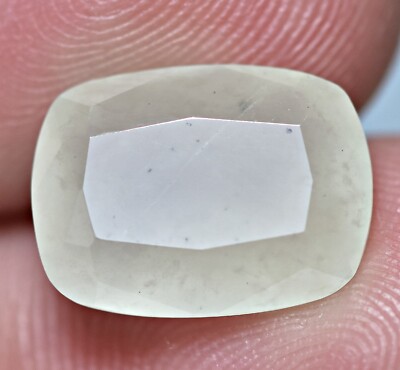6.80 Carat Top Quality Faceted Rare White Grossular Cut Gem from ...