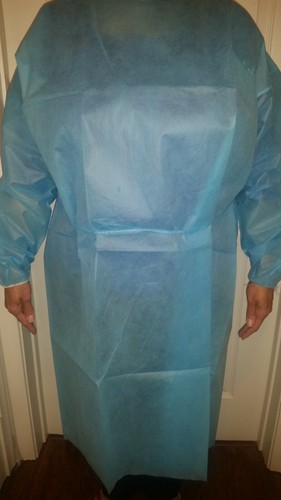 PPE Isolation Gown Elastic Wrist Fluid Resistant Disposable 42g ...
