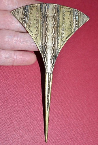 Tuareg Tribally Made Brass Metal Hairpin Veil Pin, Hair Decoration ...
