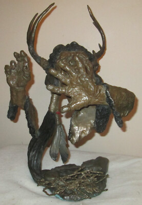 Mark Hopkins Bronze Shaman’s Vision Rare Limited Sculpture Signed ...