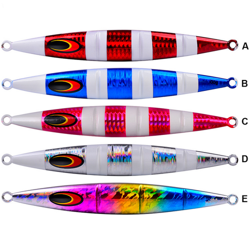 5PCS/Lot Glow Slow Fall Fishing Lures Sinking Lead Metal Flat Jigs ...