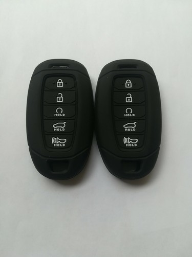 2*Black Silicone Key Cover Protector for 2021 2022 HYUNDAI ELANTRA ...