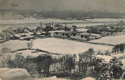 Postcard Panoramic View in Winter Surte Sweden DB | eBay