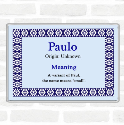 Paulo Name Meaning Jumbo Fridge Magnet Blue | eBay UK
