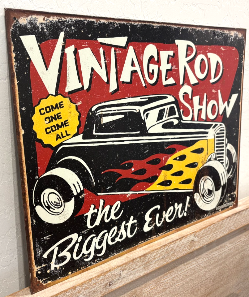 Vintage Rod Show Metal /Tin Sign! The Biggest Show Ever! 12.5" X 16 ...