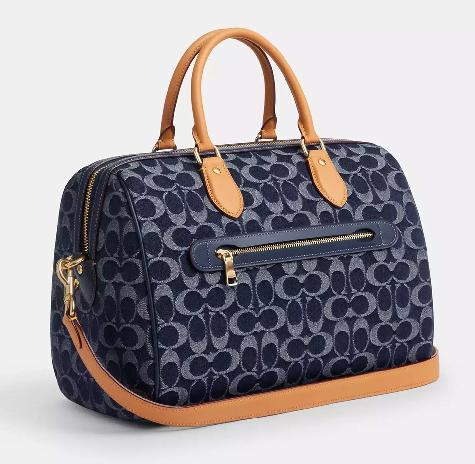 NWT Coach Rowan Large Satchel Bag In Signature Canvas CV960/CV959 | eBay