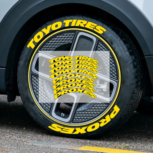 4x Toyo Tires Proxes Permanent Tire Letters Stickers For 14-22"Decal 1. ...