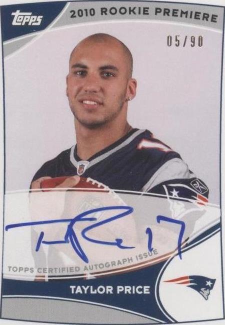 2010 Topps - Nfl Rookie Premiere Autographs Taylor Price #RPA-TP /90 ...