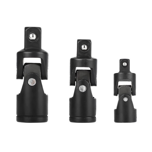 3Pcs 1/4" 3/8" 1/2" Drive Swivel Impact Universal Joint Socket Set ...