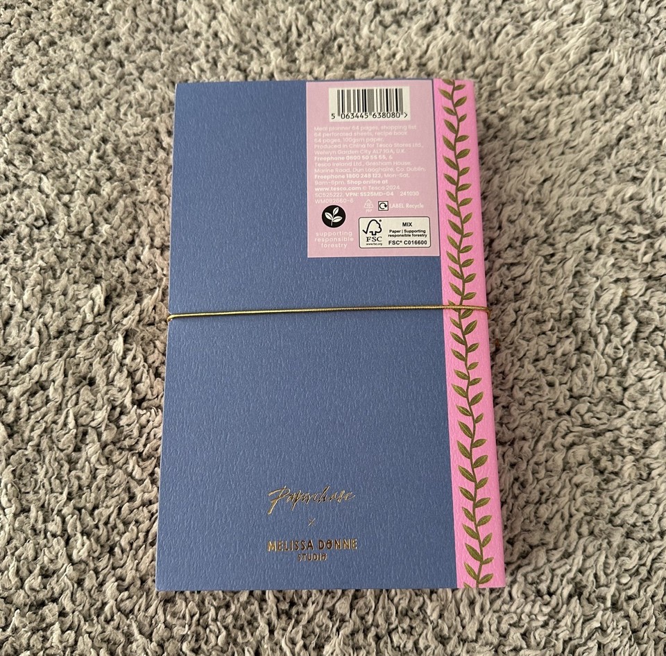 Paperchase X Melissa Donne Studio Meal Planner Book Shopping List ...