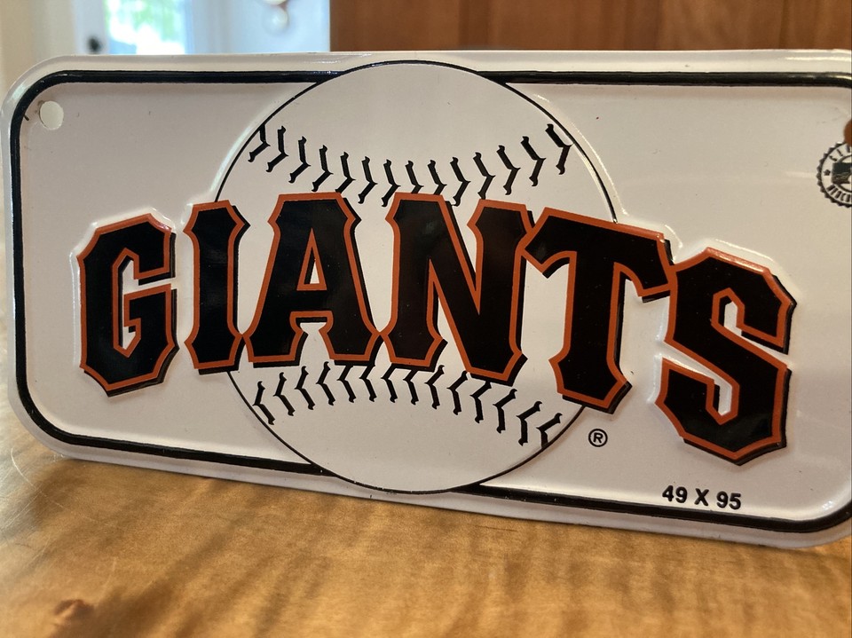 San Francisco Giants Logo MLB Metal Embossed Bicycle Mini License Plate ...