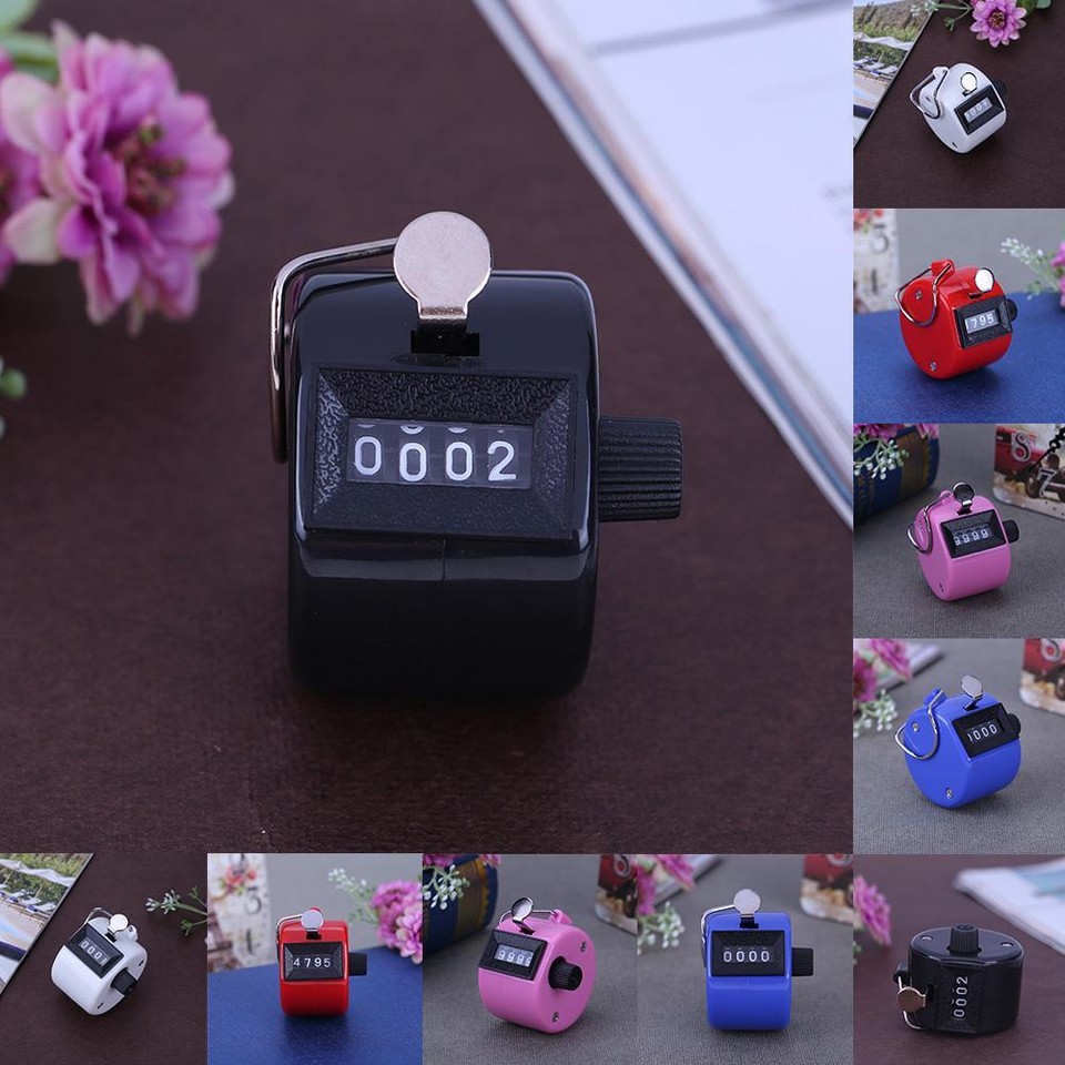 Portable 4 Digit Counters Resettable Clicker Counter Digital Display ...