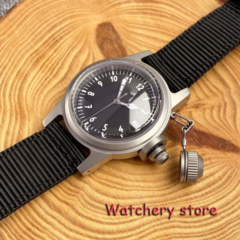 Tandorio 36mm Military Brush Watch For Men 20ATM Diving Japan NH35A ...