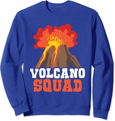 Volcano Squad Volcanic Lava Geology Volcanoe Unisex Crewneck Sweatshirt ...
