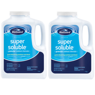 BioGuard Super Soluble Granular Swimming Pool Chlorine 5 lb - 2 Pack | eBay
