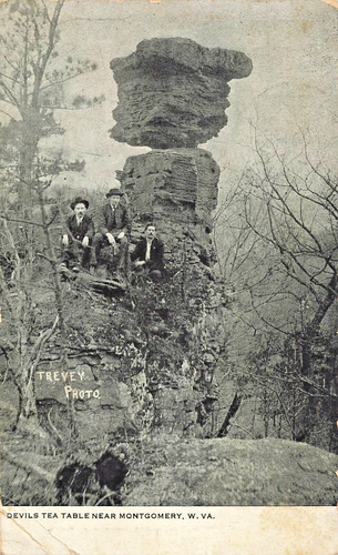 Montgomery West Virginia~Devils Tea Table-Rock Formation~1908 E G White ...