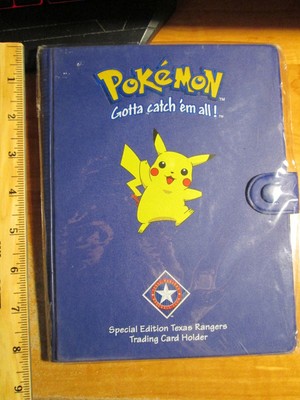 SEALED Pokemon 4-POCKET PIKACHU BINDER Card TEXAS RANGERS Album Storage ...