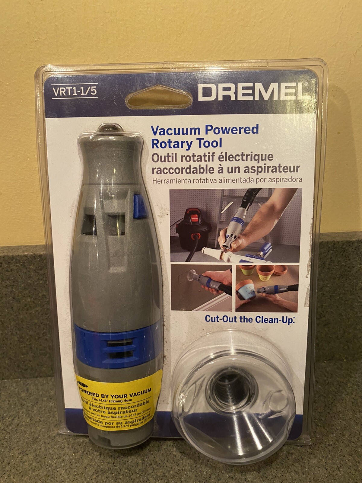 Dremel VRT1-1/5 Vacuum Powered Rotary Tool - Fits 1-1/4” (32mm) Hose ...