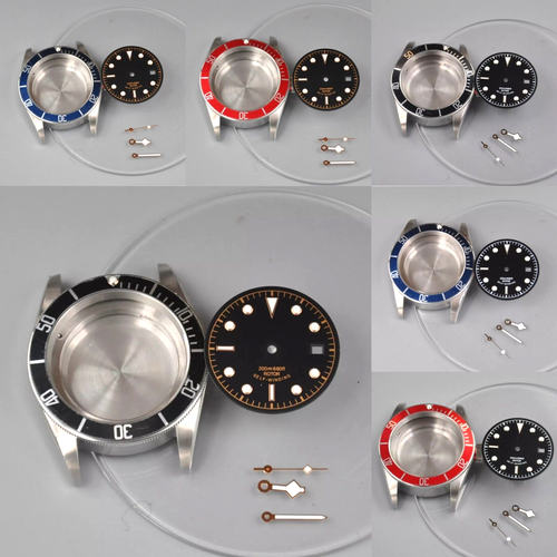 41mm Sapphire Glass Date Watch Case+Dial+Hands fit ETA 2824 2836 ...
