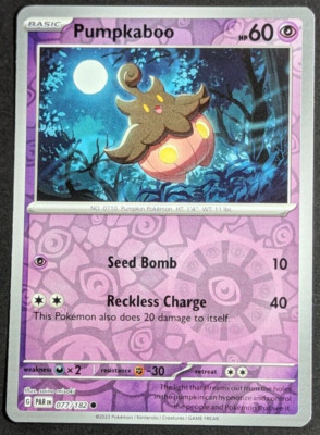 Pumpkaboo Reverse Holo NM 077/182 Paradox Rift Pokemon Card | eBay