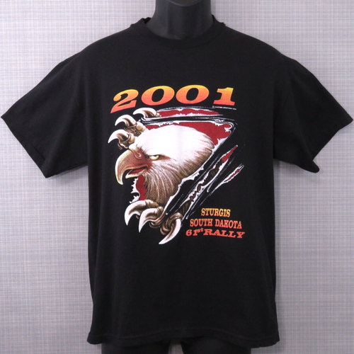 Vintage Sturgis Motorcycle Rally Shirt Y2K M Eagle Black Hills Classic ...