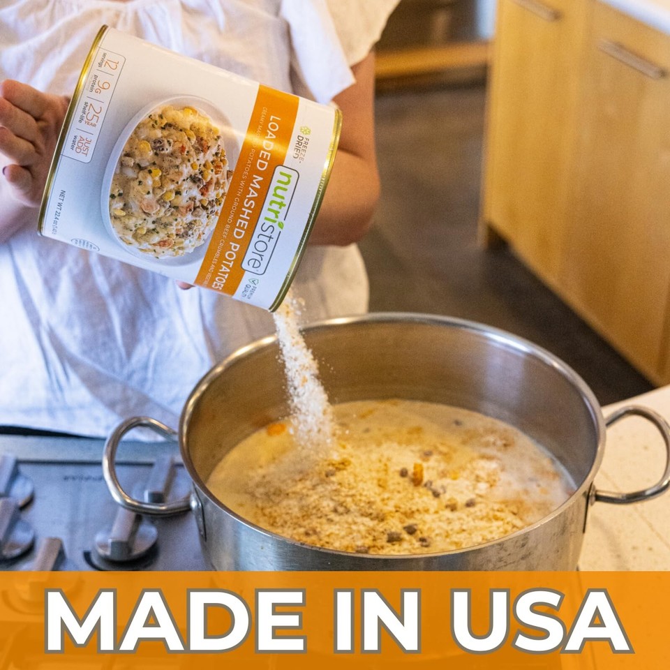 Nutristore Freeze-Dried Loaded Mashed Potatoes | Emergency Survival ...