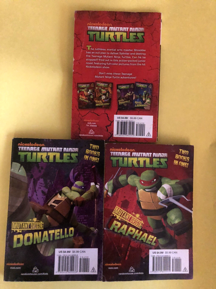 Teenage Mutant Ninja Turtles Book Lot of 3 | eBay