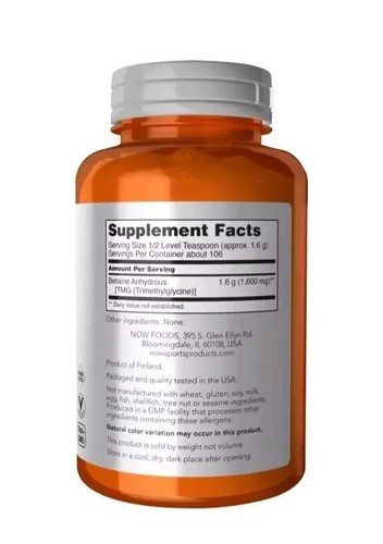 NOW FOODS Betaine Powder 6 oz (170 g) best by 3/2025 -GG | eBay