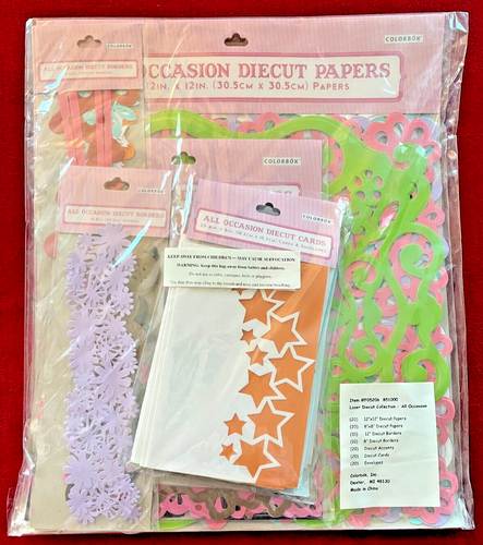 Colorbok All Occasion Diecut Collection 7 Items, Papers, Borders ...