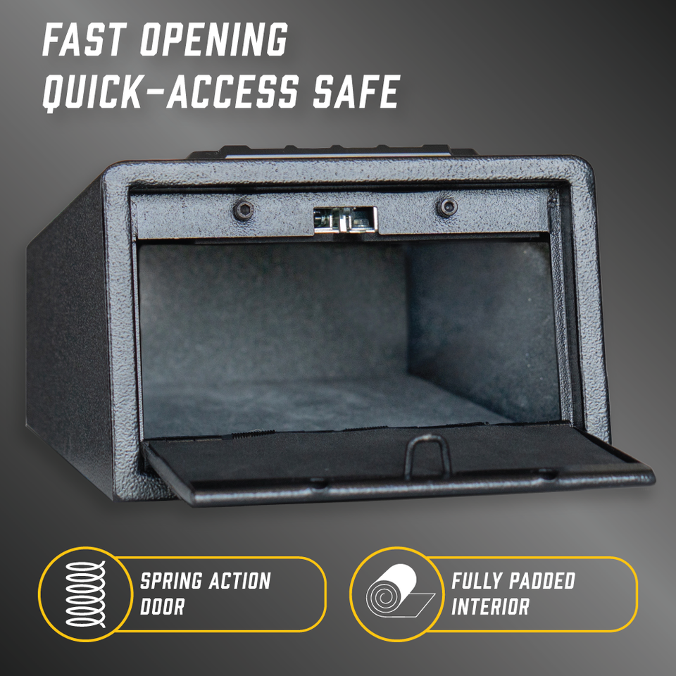 Gun Safe Lock Box Firearm Security Home Office Car 2 Way Quick Access ...
