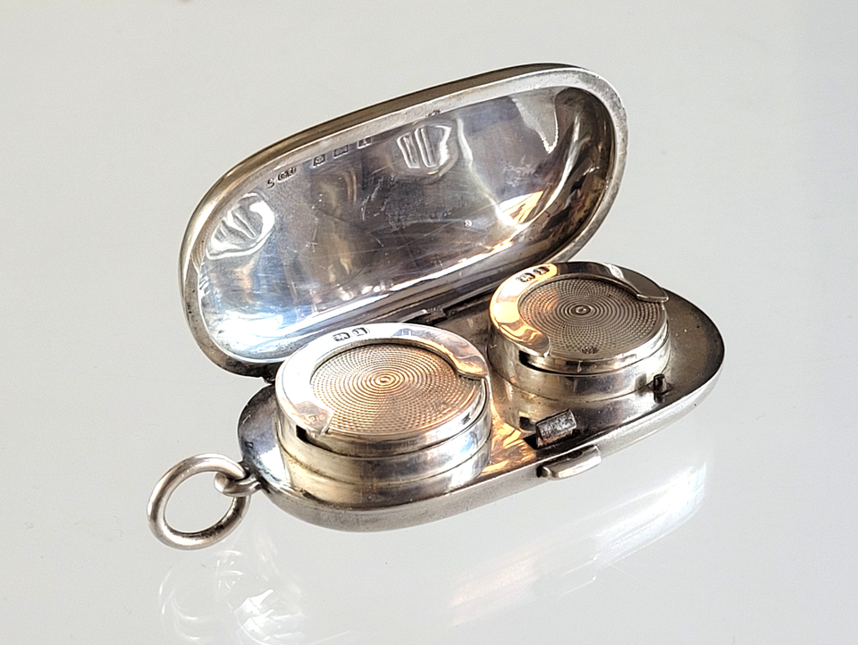 Antique 1910 Sterling Silver Double Sovereign Case George Unite R450 ...