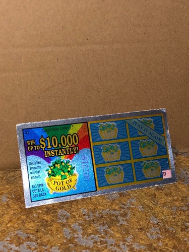 Vintage Unscratched $1 Pot of Gold SAMPLE VOID Scratch Ticket CA ...