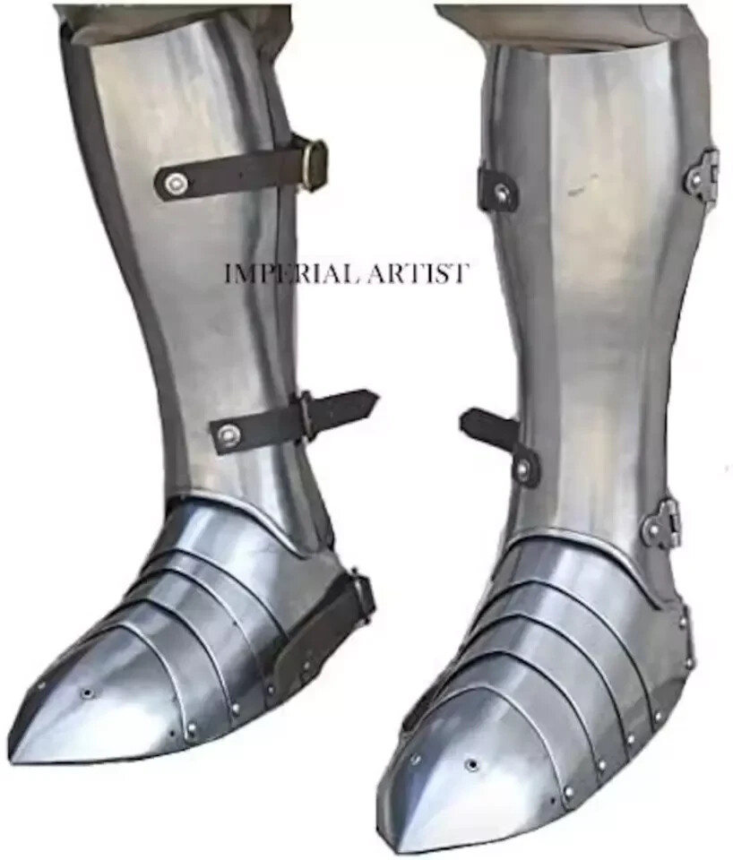 Medieval Steel Greaves Armour Pair With Sabaton Sca Combat Fighting ...